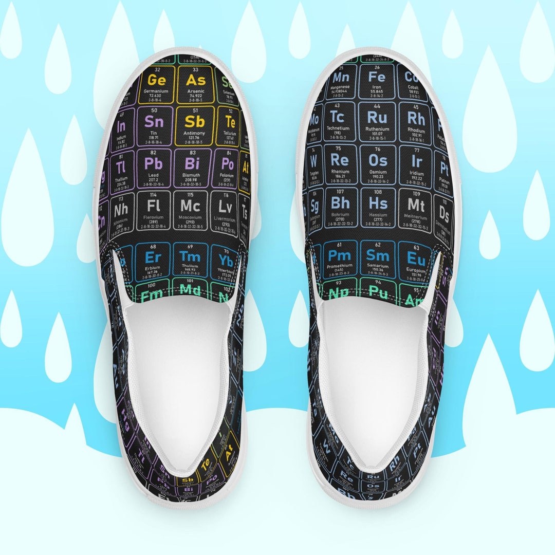 Periodic Table Chemistry Teacher Shoes Slip-on | Teacher Shoes ...