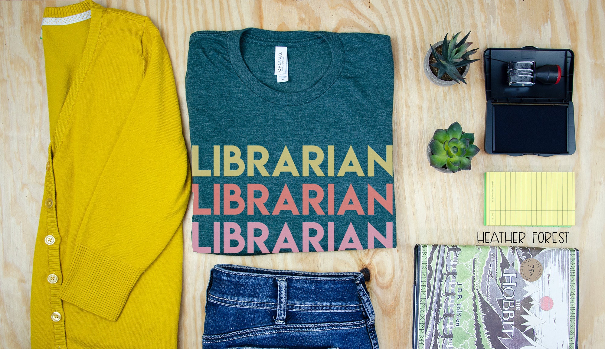 Librarian Repeated Text Reading T-shirt Modern Tshirt | Etsy