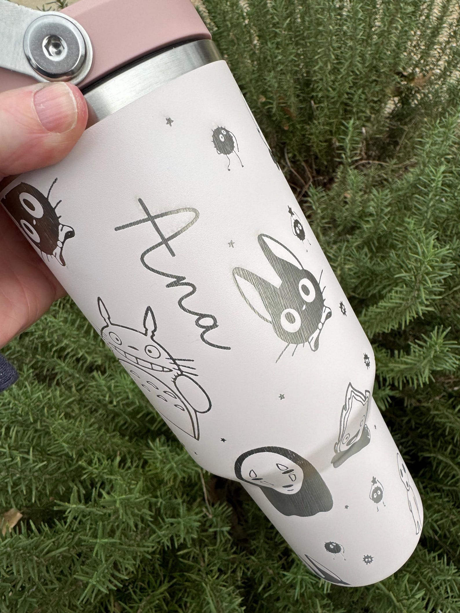 Studio Ghibli Inspired Engraved Tumbler, Soot Sprite Style Cup, 40 Oz ...