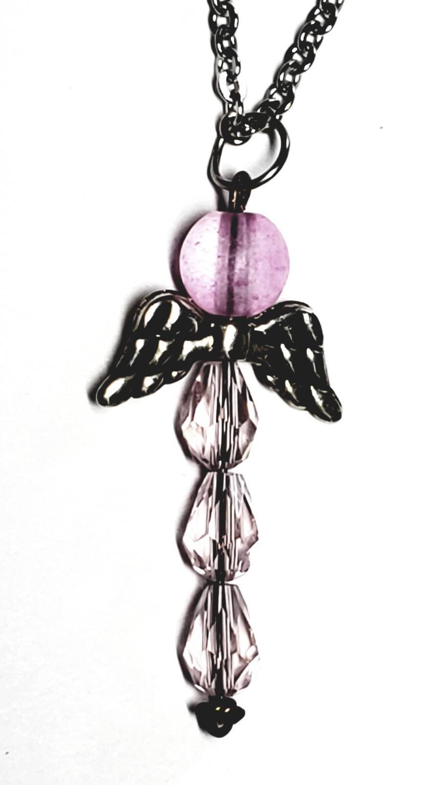 Pink Angel Necklaces - Etsy