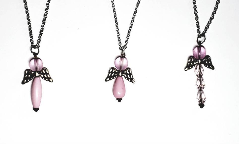 Pink Angel Necklaces - Etsy