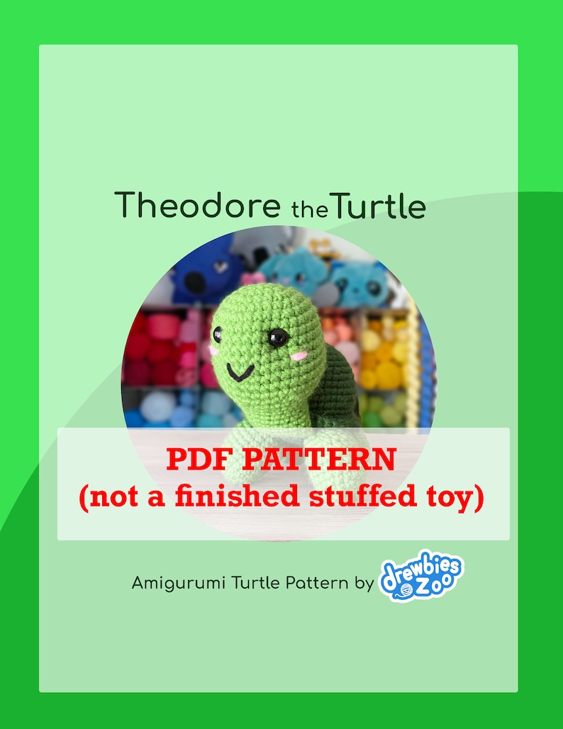 DIGITAL PDF PATTERN for Theodore the Turtle Amigurumi - Etsy