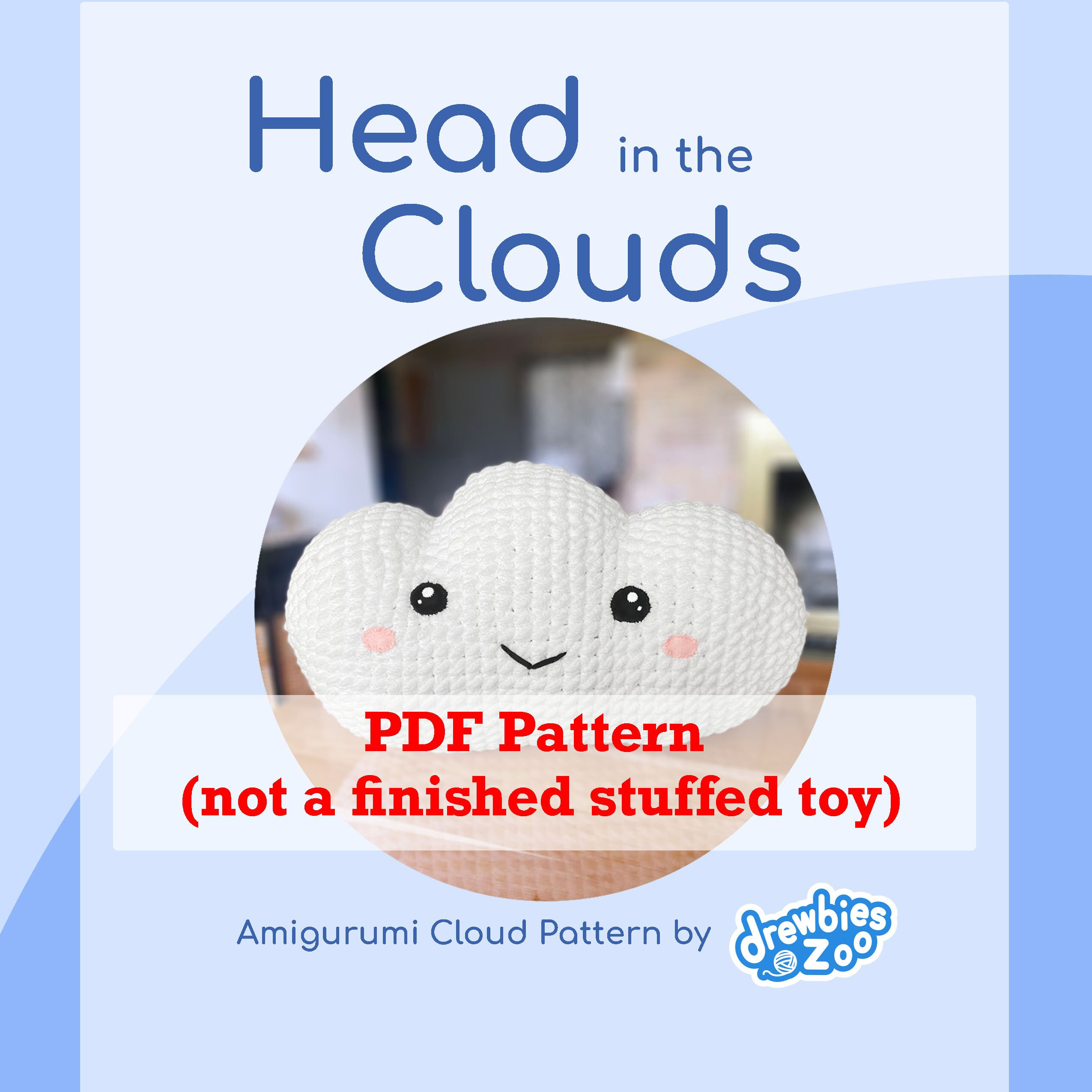DIGITAL PDF PATTERN for Head in the Clouds Amigurumi - Etsy