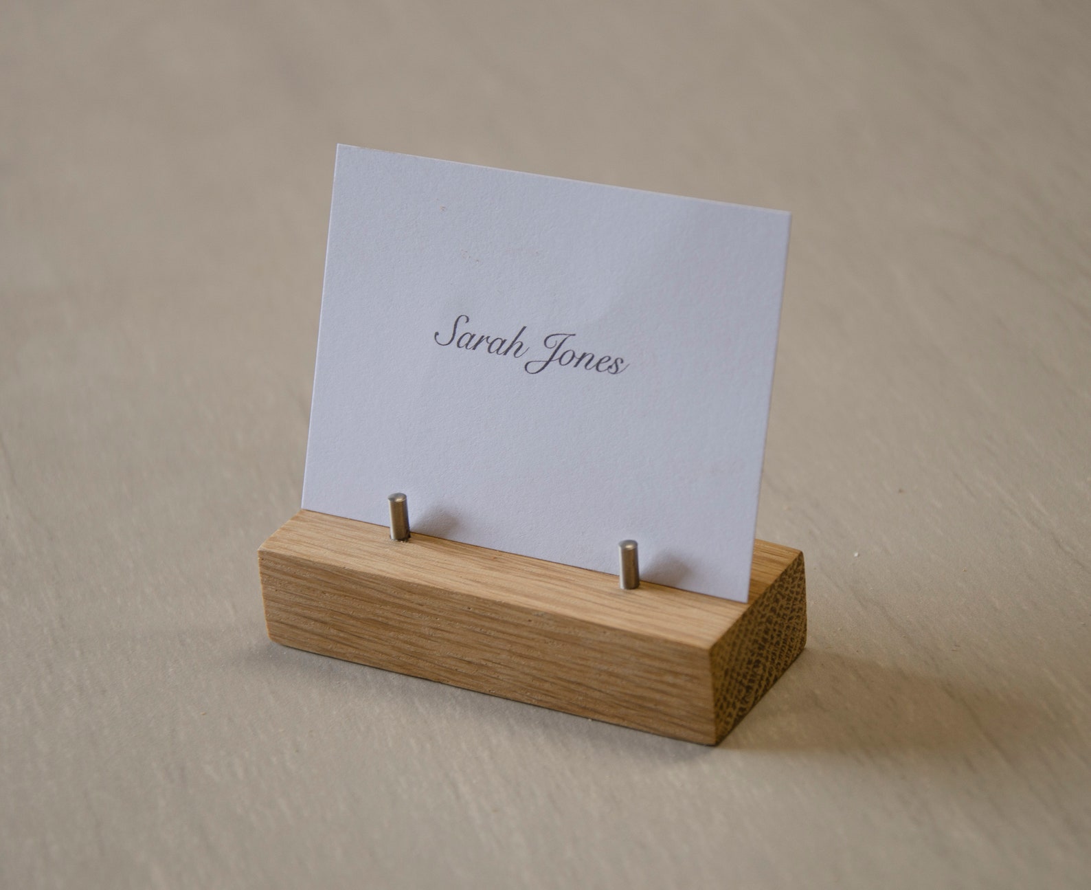 Counter Sign, Price Display Holder, Place Name Setting Made From Oak ...