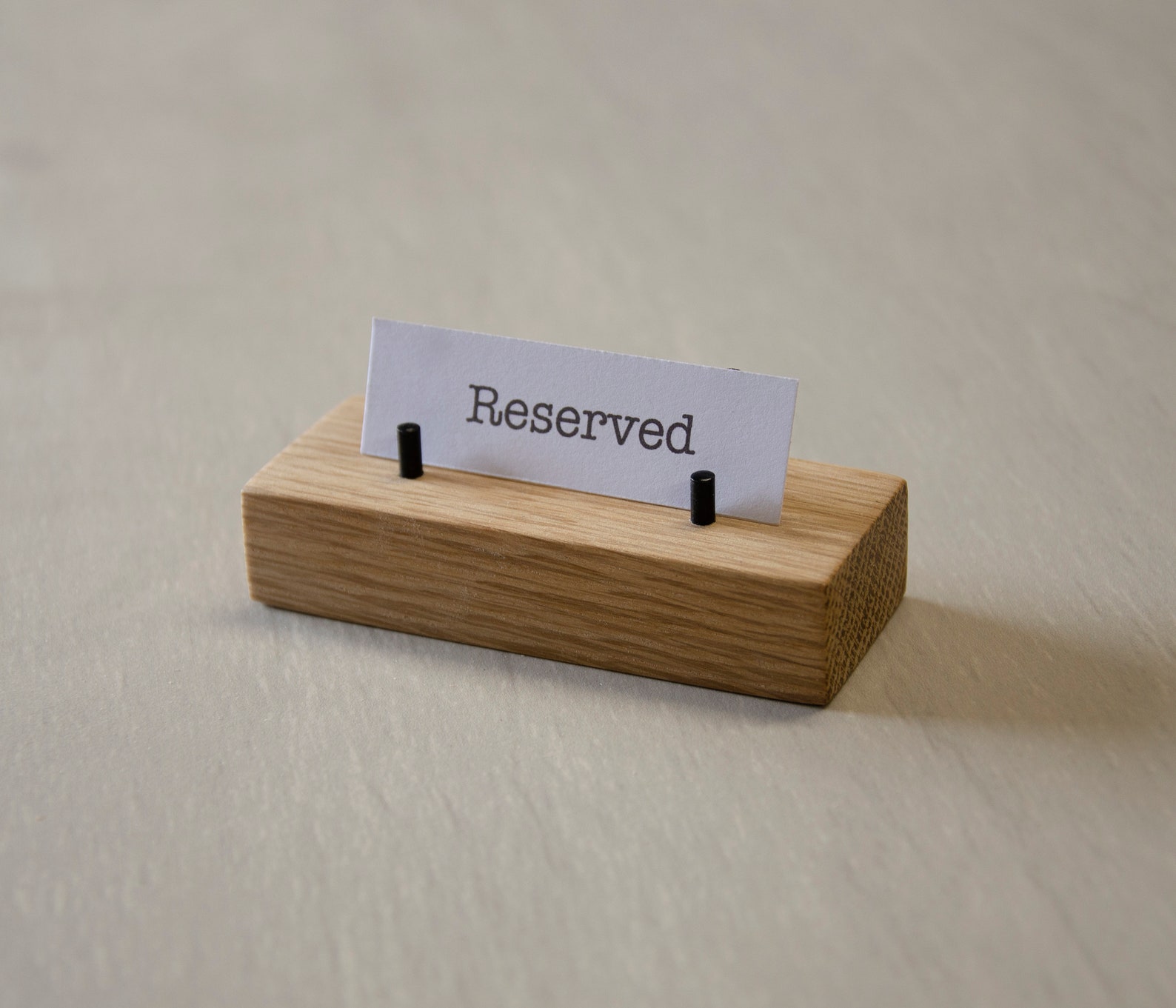 Counter Sign, Card Display Stand, Retail Price Sign Made From Solid Oak ...