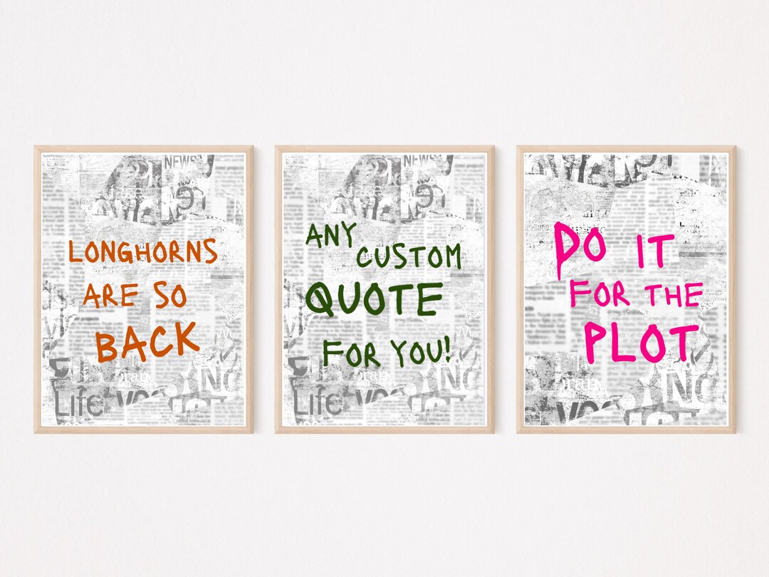 Custom Newspaper Quote Print Personalized Design With Any Quote in Any ...