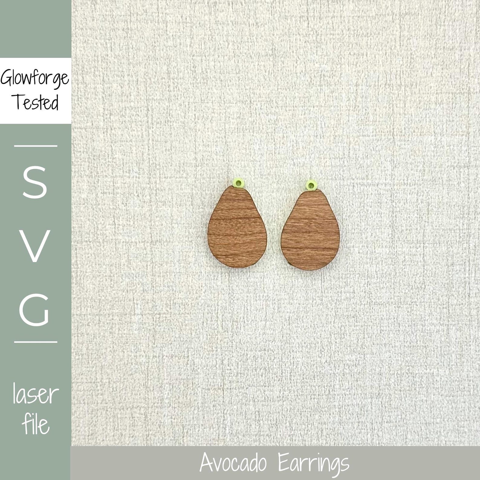 Avocado Earrings SVG File: Laser Cut Veggie Dangle Jewelry Design ...