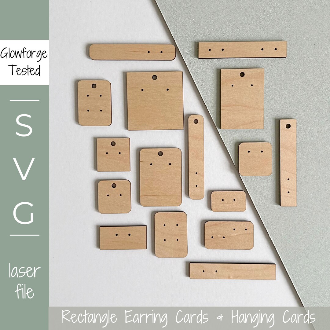 SVG File | Rectangle Earring & Hanging Earring Cards | Set of 28 ...