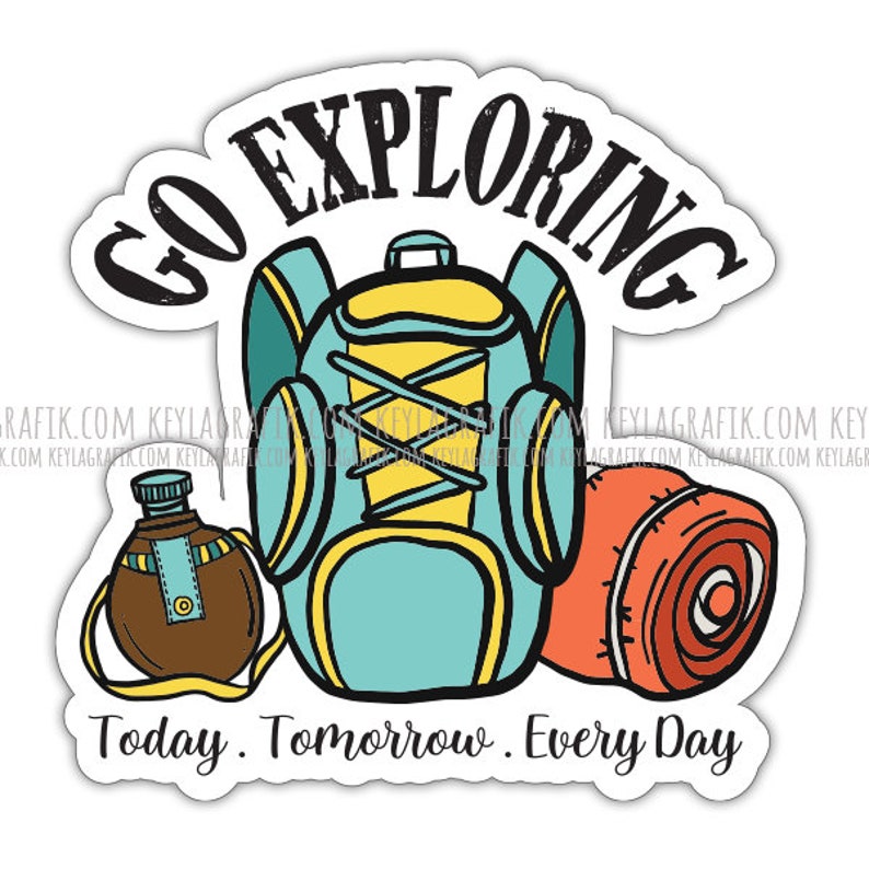 Backpack Sticker Die-cut for Car Laptop Window Truck Outline Decal Go ...