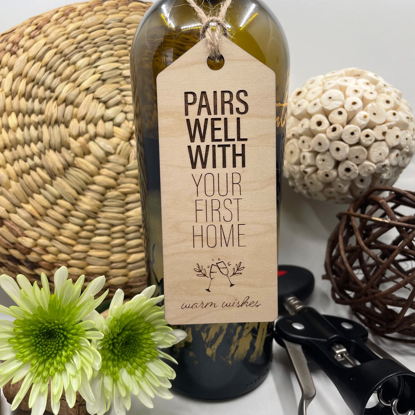 Wooden Wine Tag, Wine Tag, Wood Tag, Gift, Tag, Wine Gift, Wine Gift ...