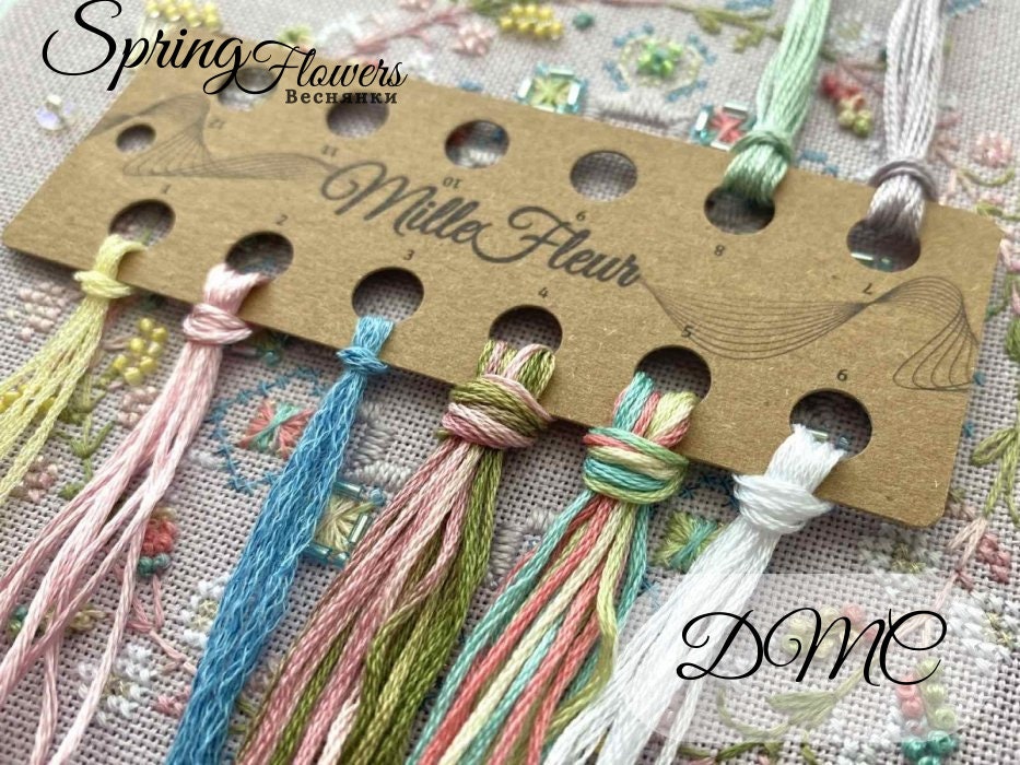 Bead and Thread Packs for the Chart spring Flowers by Millefleur - Etsy