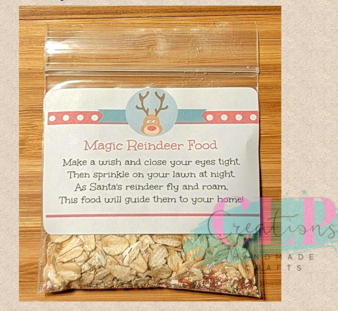 Magic Reindeer Food - Sprinkle Magic Food Outside for the Reindeer to ...