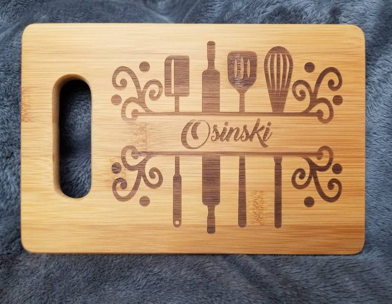 Laser Engraved Decorative Kitchen Utensil Design With One - Etsy