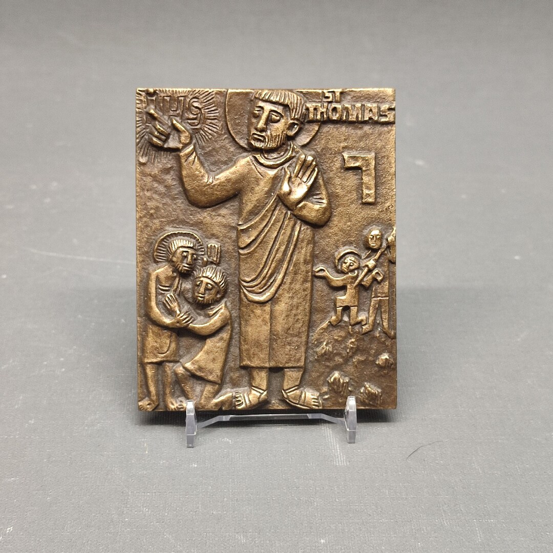 Egino Weinert - St Thomas - Cast Bronze - Wall Hanging - Religious ...
