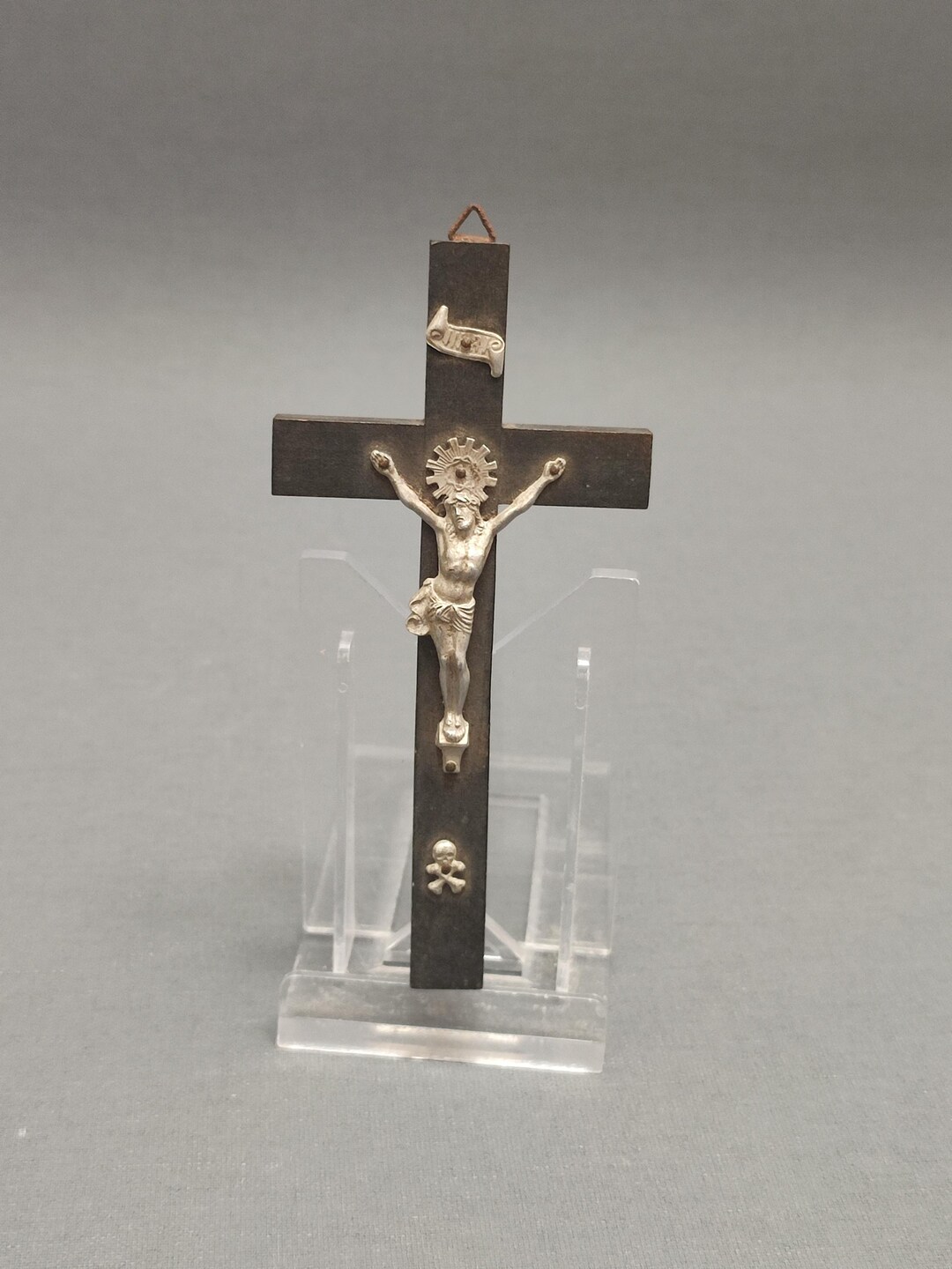 Corpus Christi Crucifix memento Mori Wall Hanging Mid Century Religious ...