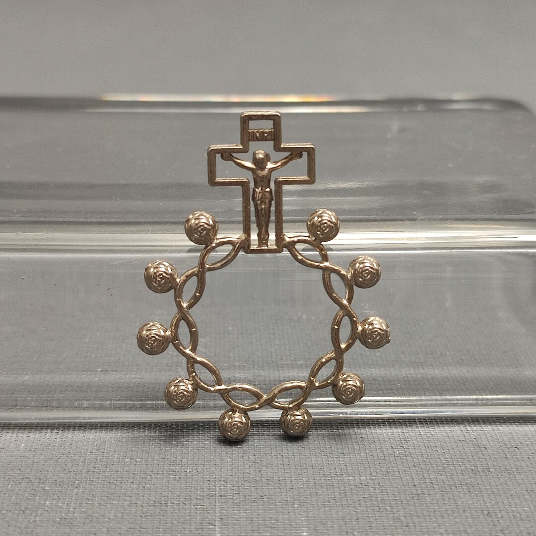 Religious Finger Rosary Ring - Italy Cross Crucifix - Etsy