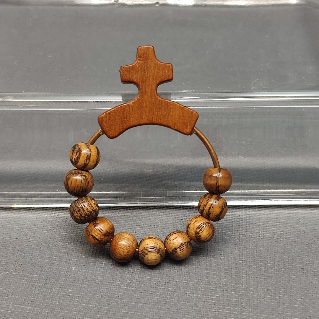 Religious Wooden Finger Rosary Ring - Cross Crucifix - Etsy
