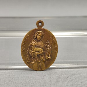 Religious our Lady of Schoenstatt Medal St. Agnes Medal Pendant Holy ...