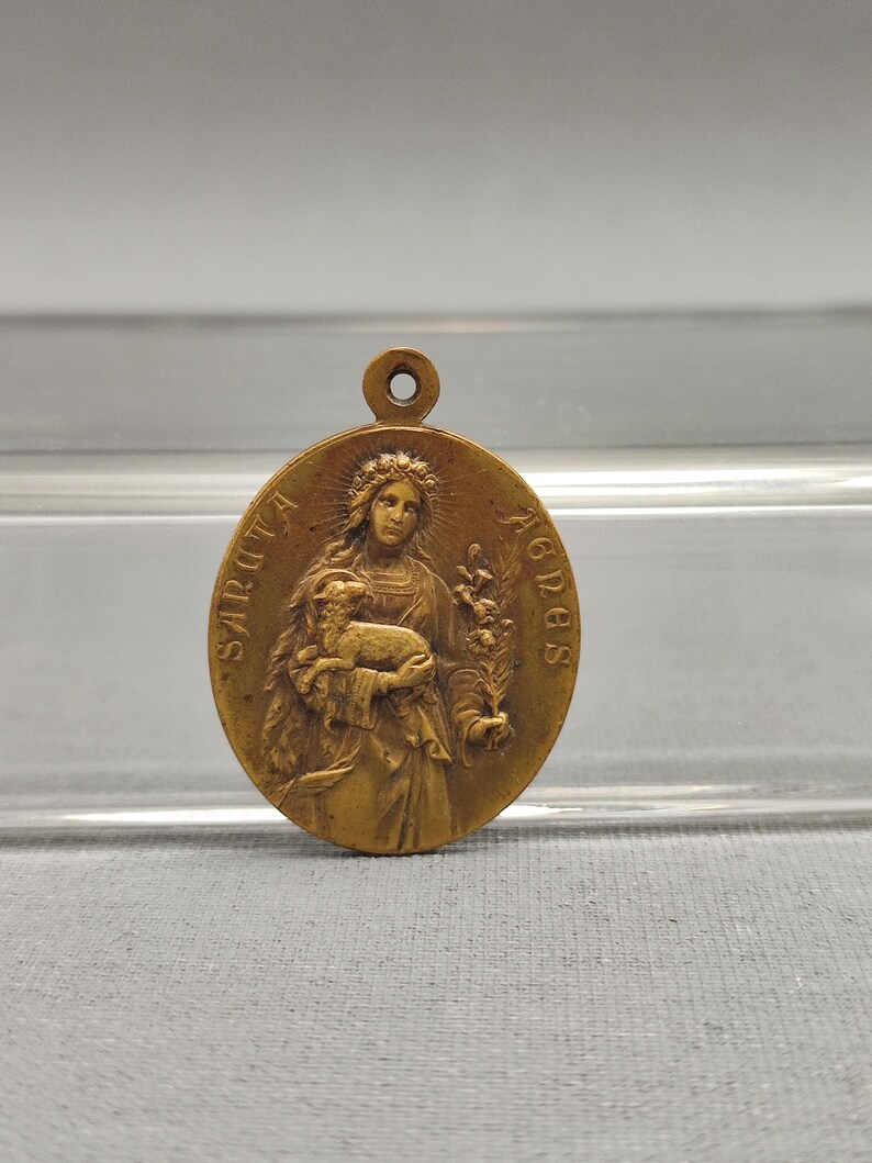 Religious our Lady of Schoenstatt Medal St. Agnes Medal Pendant Holy ...