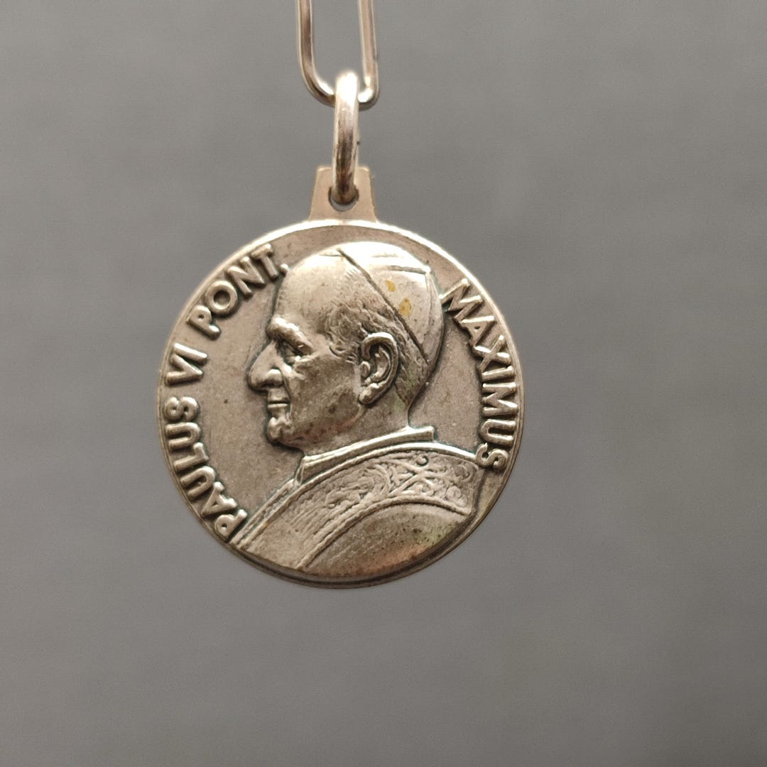 Religious Pope Paulus VI - Anno Santo 1975 - Holy Year - Catholic Medal ...