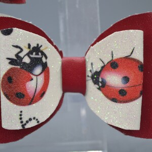 Ladybug bow set hair clips for kids bows birthday gift | Etsy