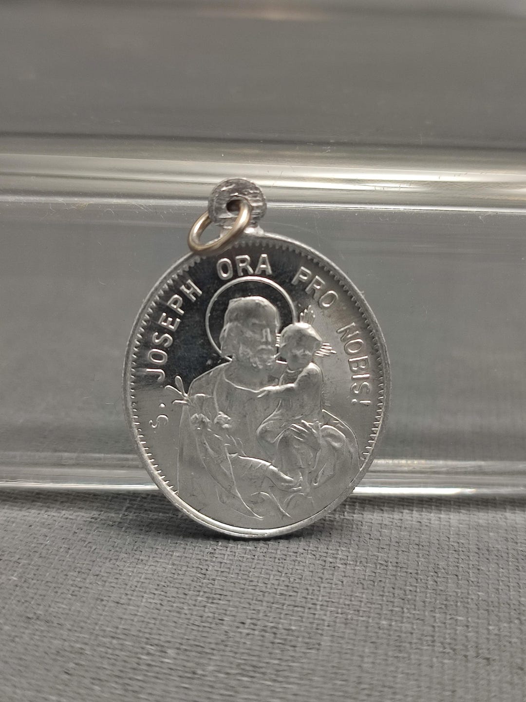 Religious St Anna Et Maria• St Joseph With Jesus Medallion - Medal ...