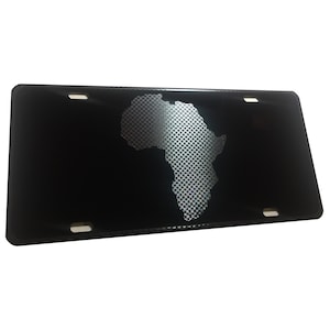 African Map Heavy Duty Aluminum License Plate G Metal Blk S1 - Etsy
