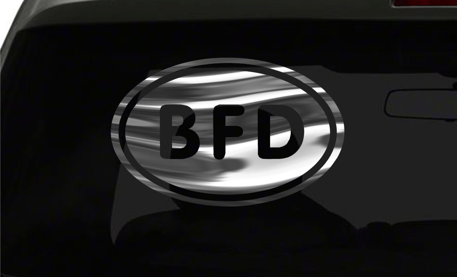 BFD Sticker Big Fking Deal Euro Oval Shape All Chrome and - Etsy