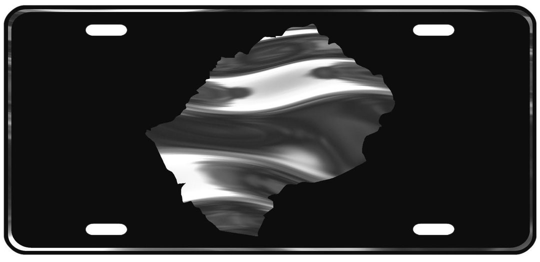 Customonsterdesigns Lesotho Map Heavy Duty Aluminum License Plate - Etsy