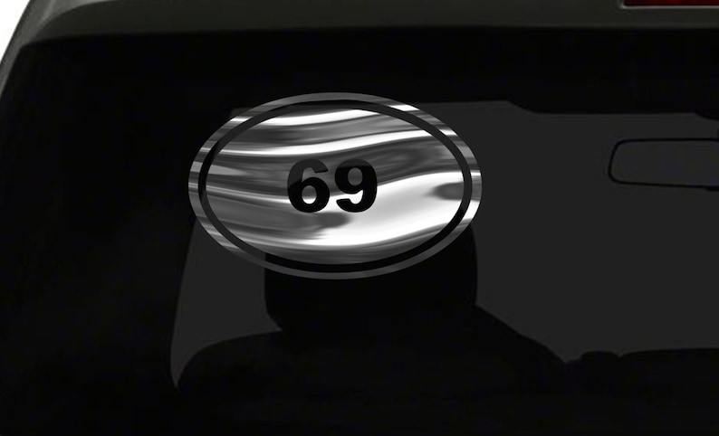 69 Sticker Sex Oral Hot Fun Euro Oval Shape All Chrome and - Etsy
