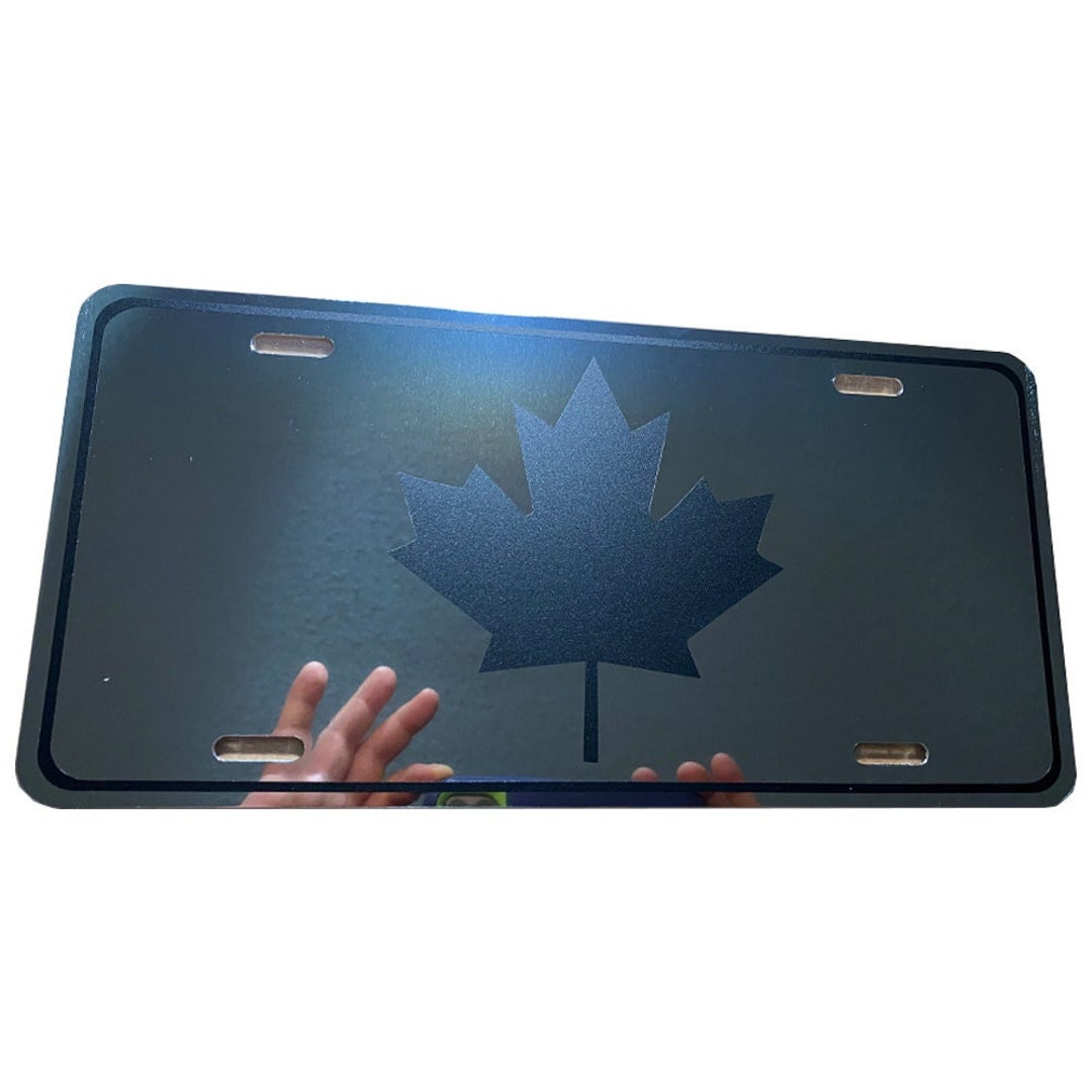 Tactical Large Canada Maple Leaf Flag Matte Blk Mirrored Aluminum ...