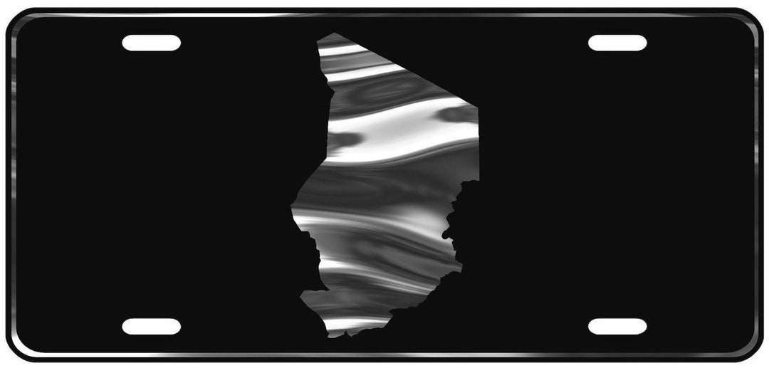 Customonsterdesigns Chad Map Heavy Duty Aluminum License Plate - Etsy