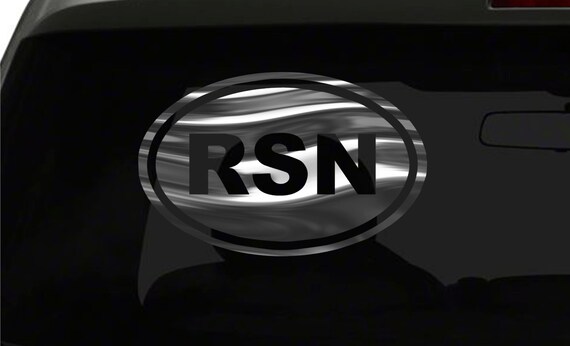 RSN Sticker Euro Oval Shape All Chrome and Regular Vinyl Color - Etsy
