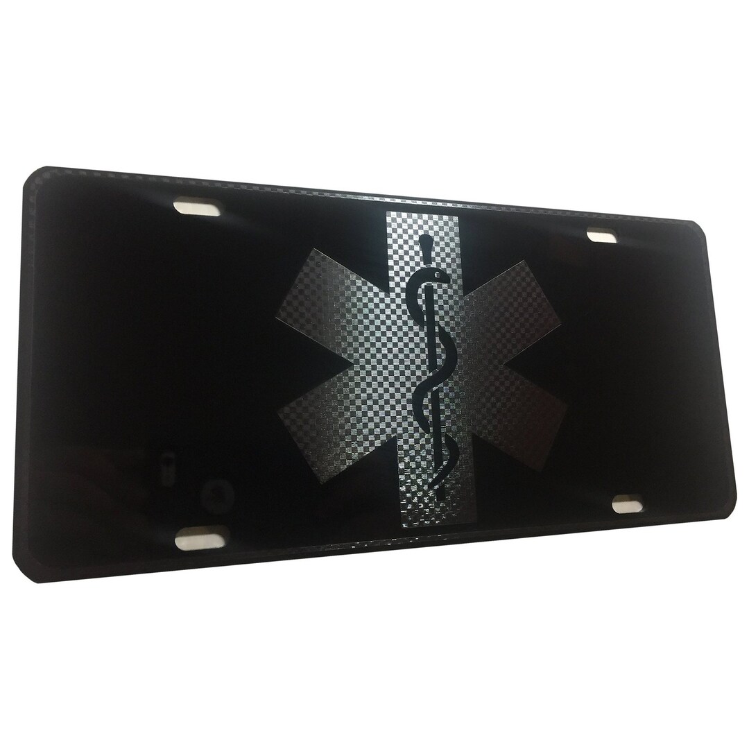 Customonsterdesigns EMT MFR Medic EMS Star of Life Heavy Duty Aluminum ...
