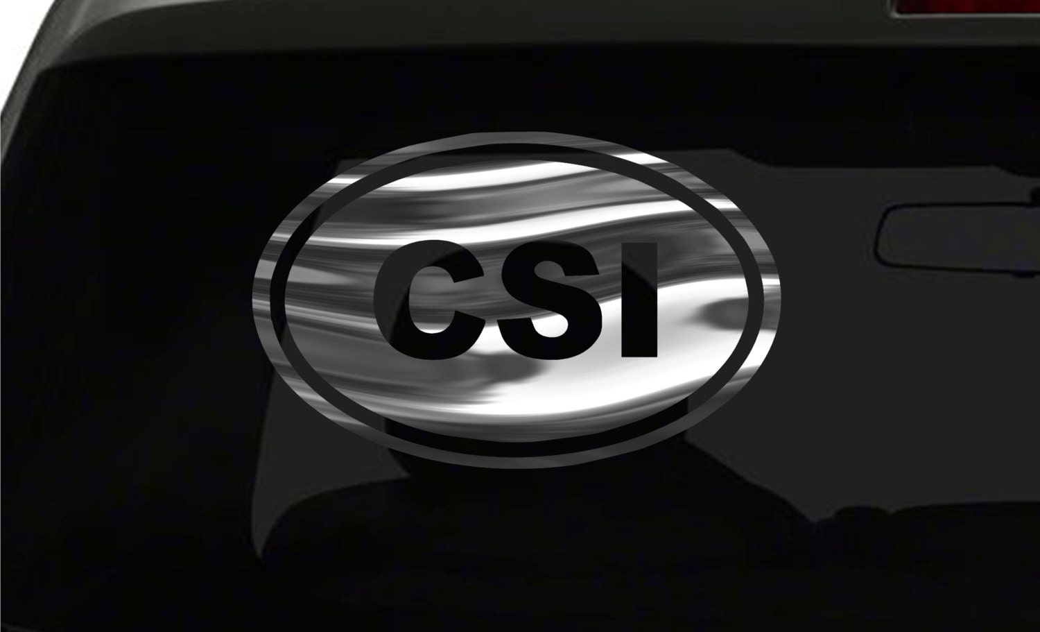 CSI Sticker Crime Investigation Police Funny euro oval shape all chrome ...
