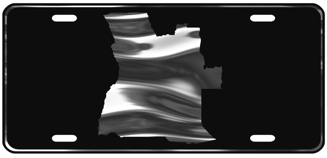 Customonsterdesigns Angola Map Heavy Duty Aluminum License Plate - Etsy