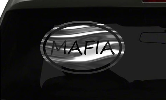 Mafia Sticker Gangster Hustler Euro Oval Shape All Chrome and | Etsy