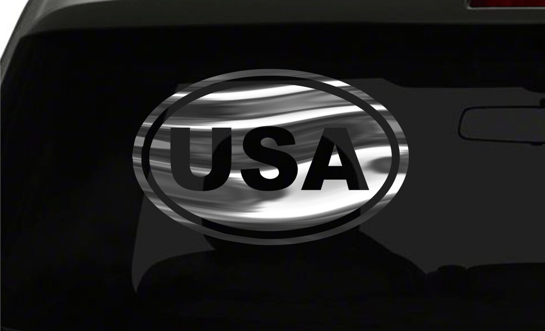 USA Sticker United States of America Euro Oval Shape All - Etsy