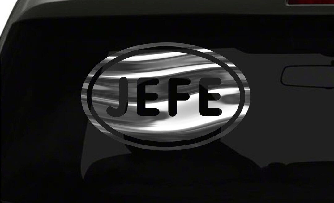 JEFE Sticker Spanish Leader euro oval shape all chrome and - Etsy España