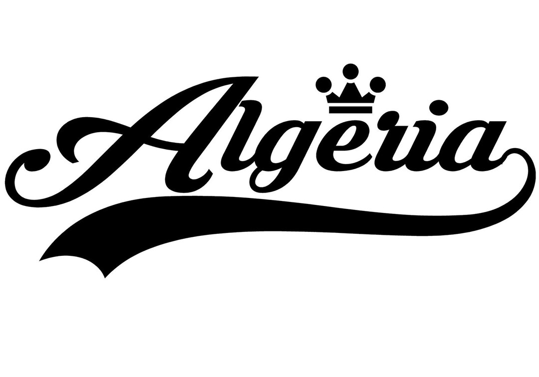 Algeria Wall Sticker... 23 Inch Longest Dimension Algeria Vinyl Wall ...