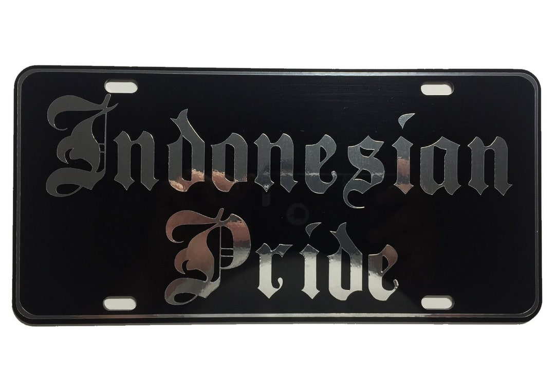 Customonsterdesigns Indonesian Pride Heavy Duty Aluminum License Plate ...