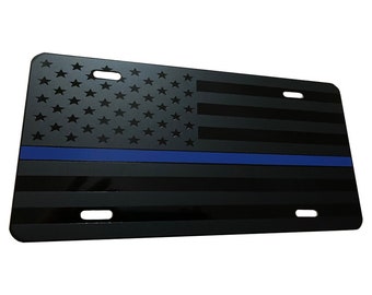 Thin Blue Line Custom License Plate Custom Car Tag - Etsy