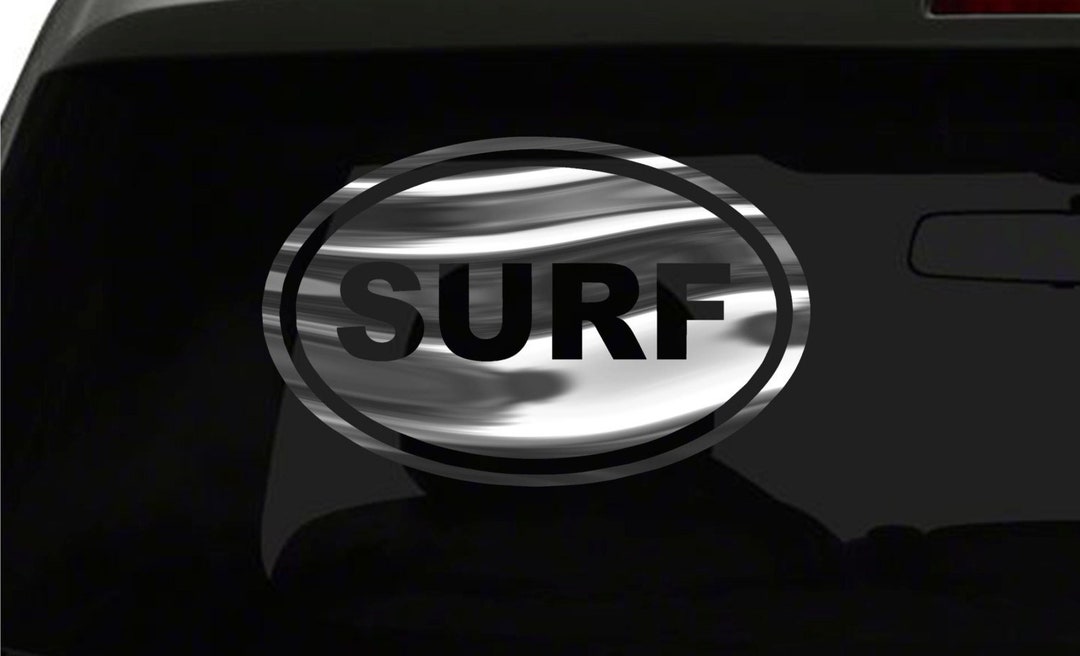 Surf Sticker Surfing Water Game Fun Summer Beach Euro Oval Shape All ...