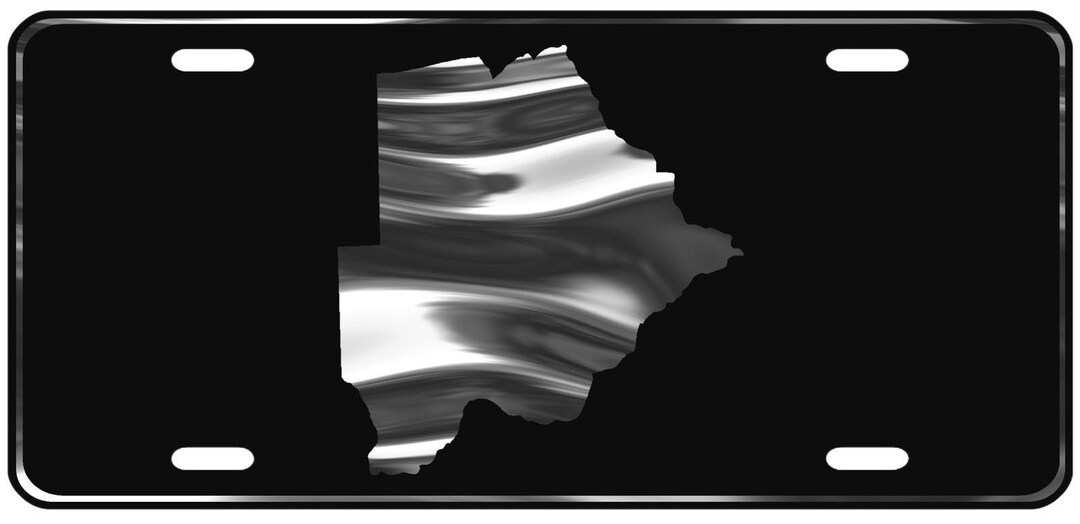 Customonsterdesigns Botswana Map Heavy Duty Aluminum License Plate - Etsy