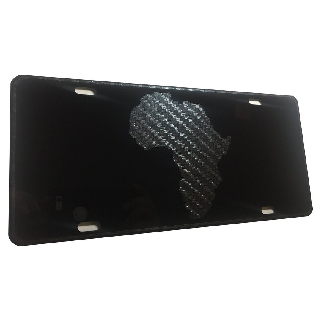 African Map Heavy Duty Aluminum License Plate Carbon Fiber Blk S1 - Etsy