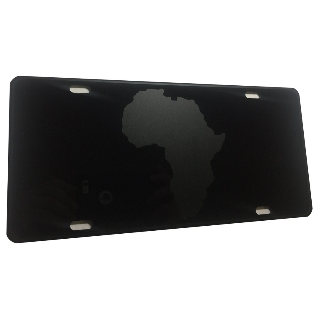 African Map Heavy Duty Aluminum License Plate Matte Blk S1 - Etsy