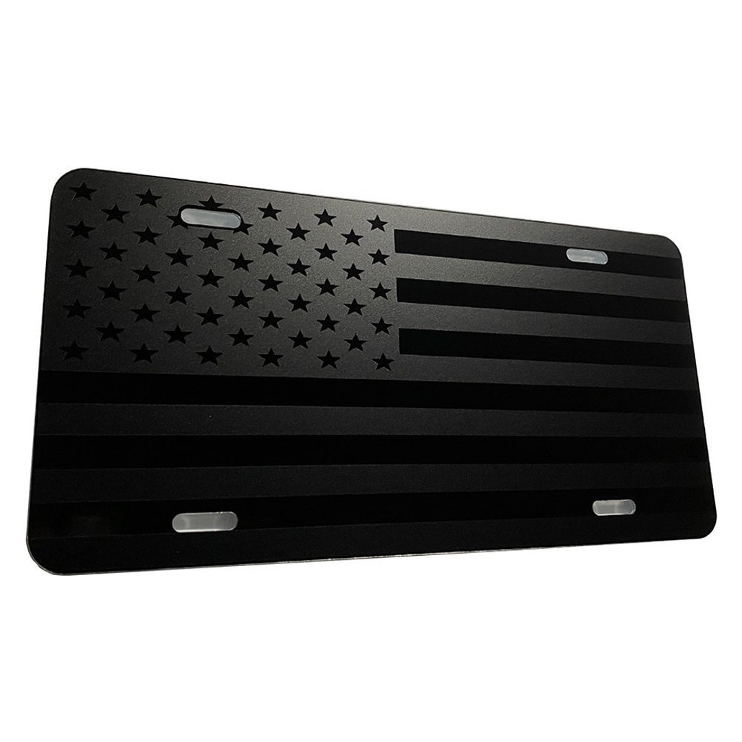 Tactical American Flag Aluminum License Plate Matte Blk S14 X025 - Etsy