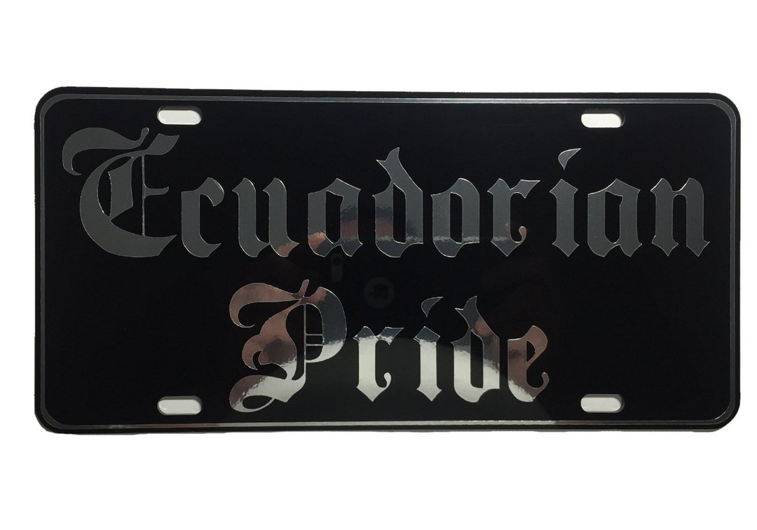 Customonsterdesigns Ecuadorian Pride Heavy Duty Aluminum License Plate ...