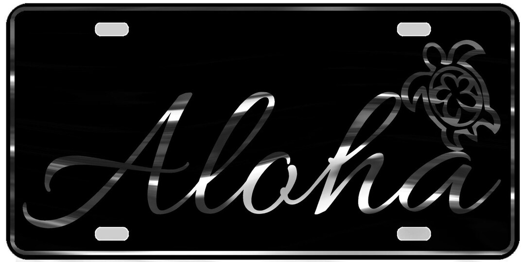 Customonsterdesigns Aloha With Honu Sea Turtle Heavy Duty Aluminum ...