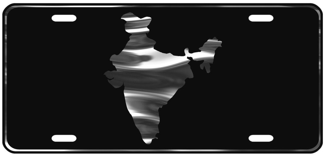 Customonsterdesigns India Map Heavy Duty Aluminum License Plate - Etsy